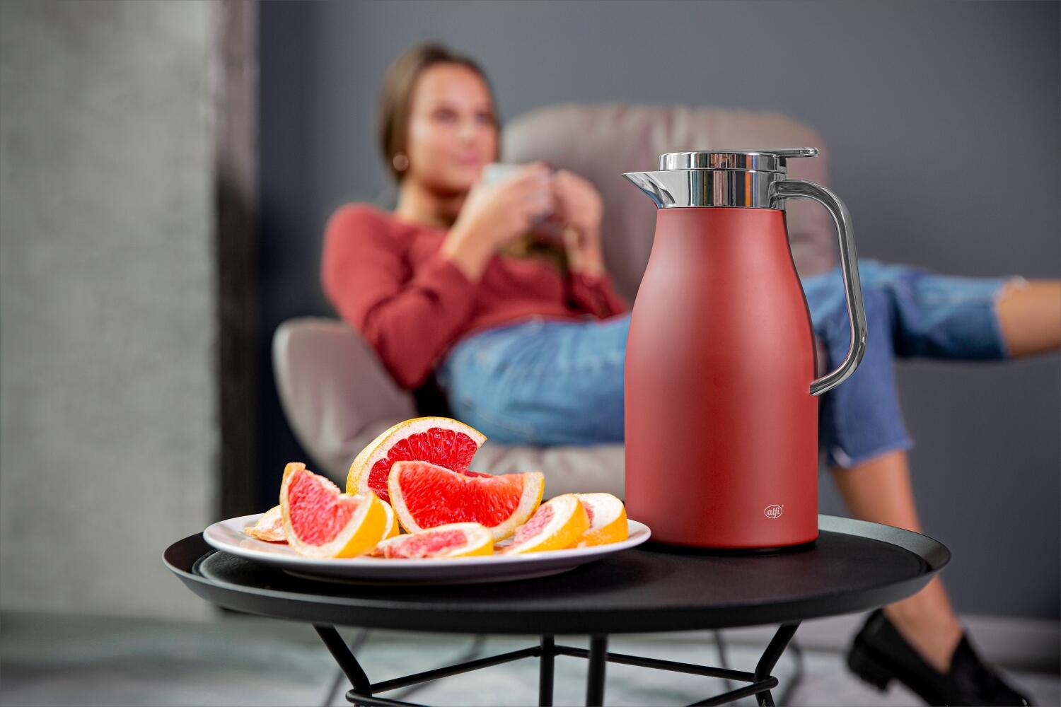 alfi Isolierkanne Skyline in mediterranean red bei KochForm