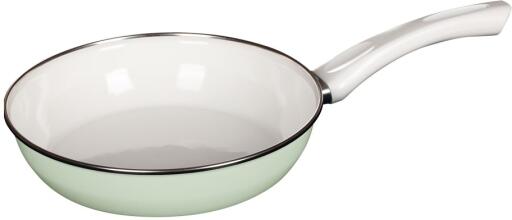 Riess Pfanne aus Emaille in grün bei KochForm