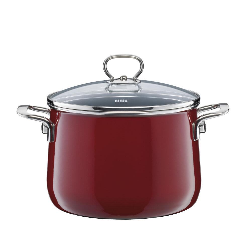 Riess Geschirr-Set aus Emaille, 5-tlg. in rosso bei KochForm