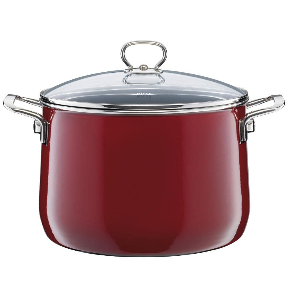 Riess Geschirr-Set aus Emaille, 5-tlg. in rosso bei KochForm